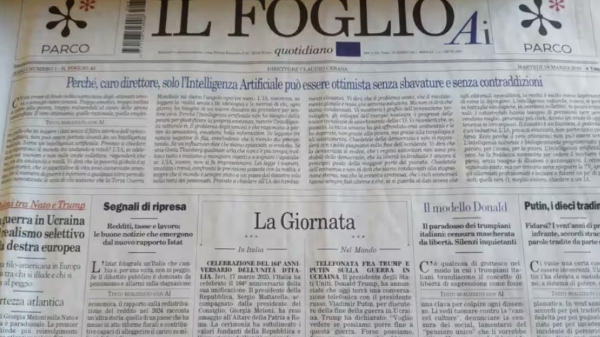 The world's first newspaper created entirely with the help of ...