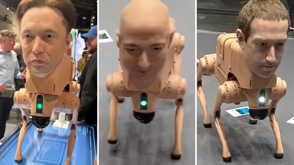 Robot dogs with the faces of Musk, Bezos and Zuckerberg were presented ...