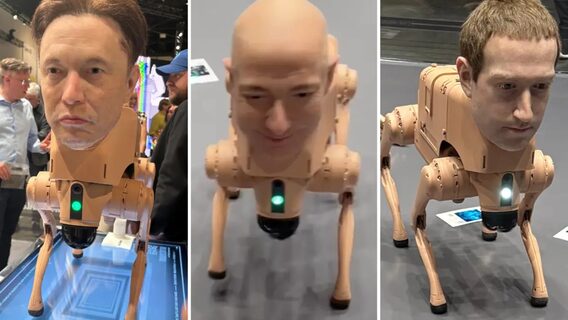 Robot dogs with the faces of Musk, Bezos and Zuckerberg were presented ...