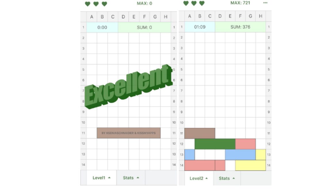 Украинские разработчики создали мобильную игру Excellent, которая стилизована под таблицы Excel ...